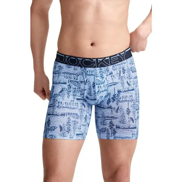 JOCKEY Everactive Motion Stretch Microfiber 5" Boxer Brief - Mountain Trees