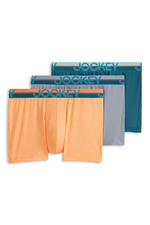 JOCKEY Infinite Cool Microfiber Stretch 3.5" Trunk3 Pack - Melon Mist