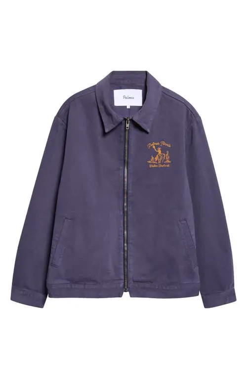 PALMES Western Embroidered Cotton Zip Jacket