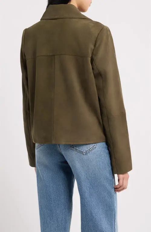 Bernardo Suede Crop Jacket