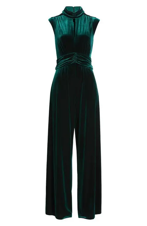 Vince Camuto Mock Neck Velvet Jumpsuit
