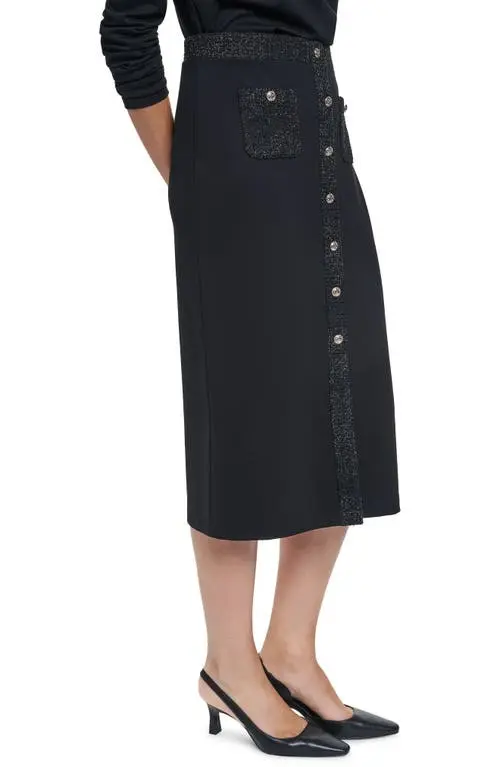 Karl Lagerfeld Paris Stretch Knit Midi Skirt