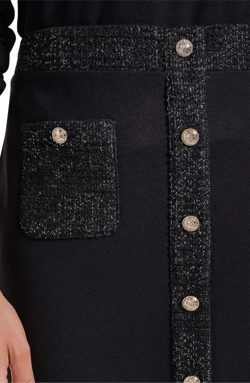 Karl Lagerfeld Paris Stretch Knit Midi Skirt