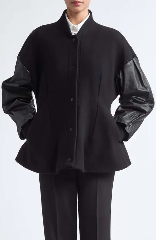 TOTEME Varsity Wool Jacket - Black