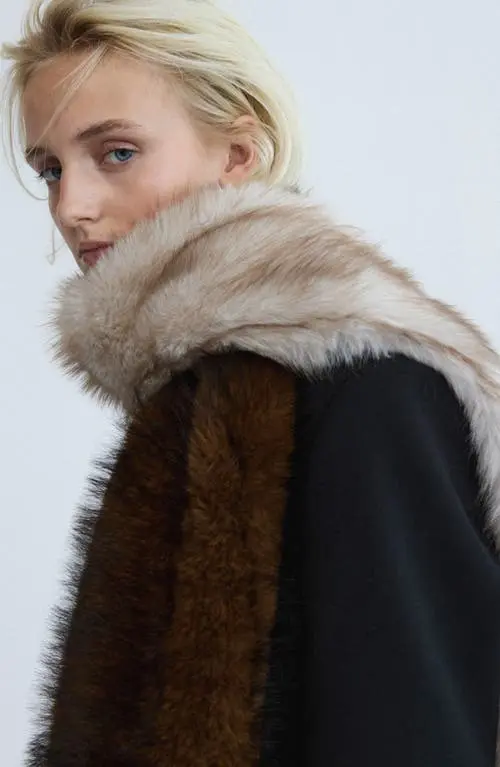 Mango Faux Fur Scarf