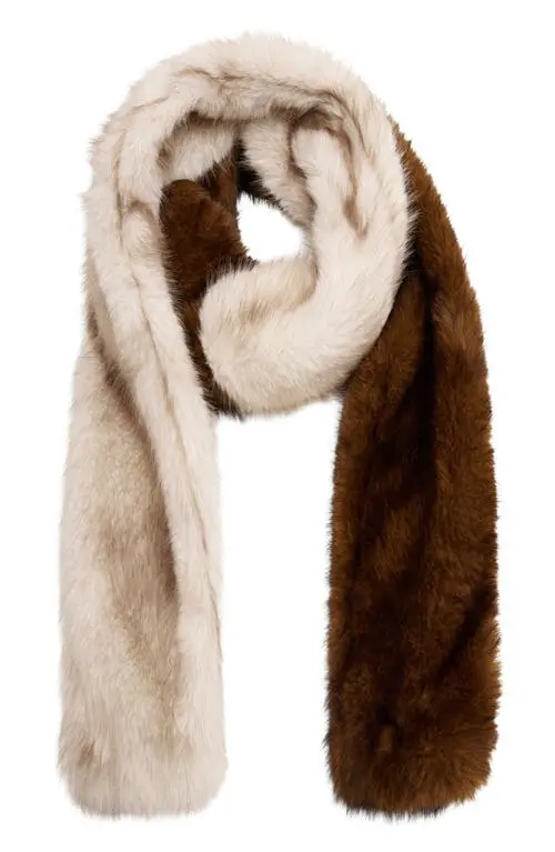 Mango Faux Fur Scarf - Beige