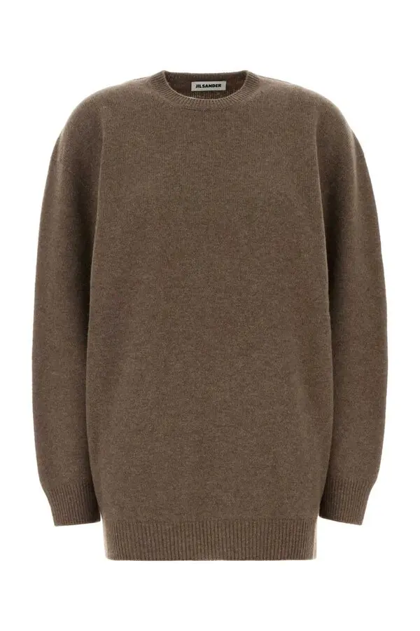 JIL SANDER Mud Wool Blend Oversize Sweater