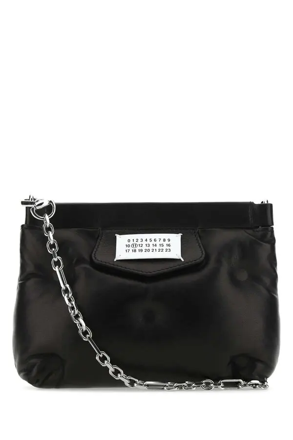MAISON MARGIELA Nappa Leather Glam Slam Red Carpet Clutch - Black