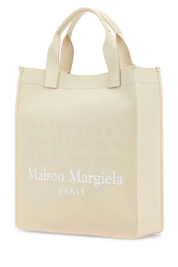 MAISON MARGIELA Ivory Canvas Shopping Bag - White