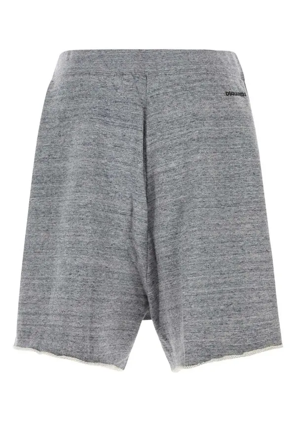Dsquared2 Grey Cotton Bermuda Shorts