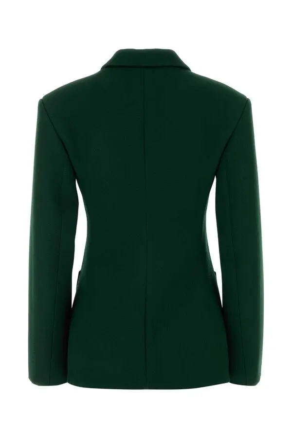 Loewe Dark Wool Blend Blazer - Green