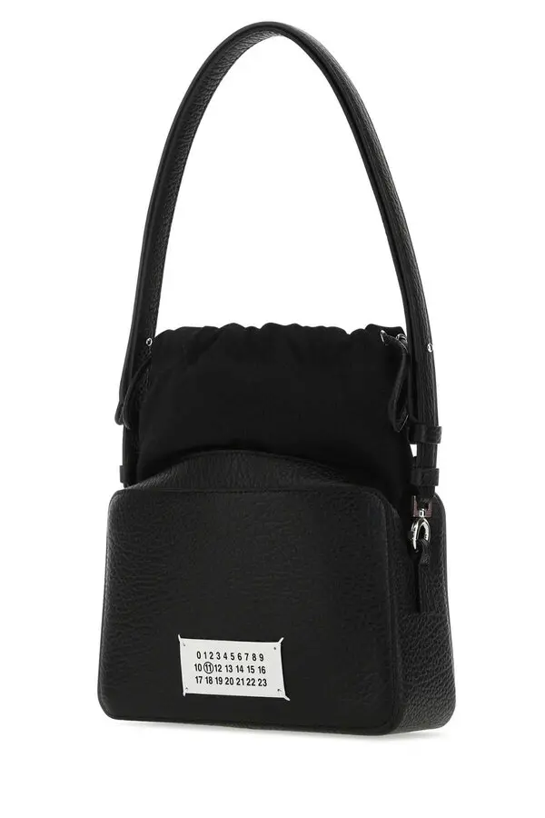 MAISON MARGIELA Leather And Fabric 5ac Bucket Bag - Black