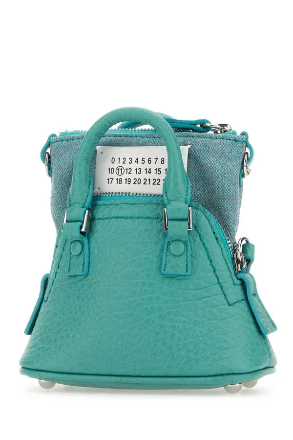 MAISON MARGIELA Sea Leather And Fabric 5ac Classique Baby Handbag