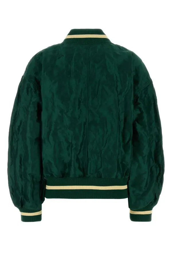Loewe Dark Tech Fabric Bomber Jacket - Green