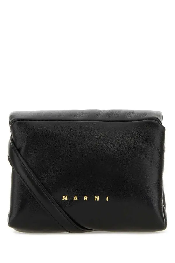 Marni Leather Mini Prisma Clutch