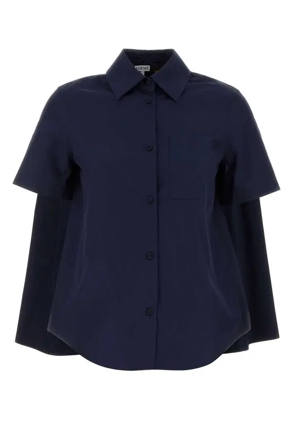 Loewe Navy Poplin Paula S Ibiza Shirt - Blue