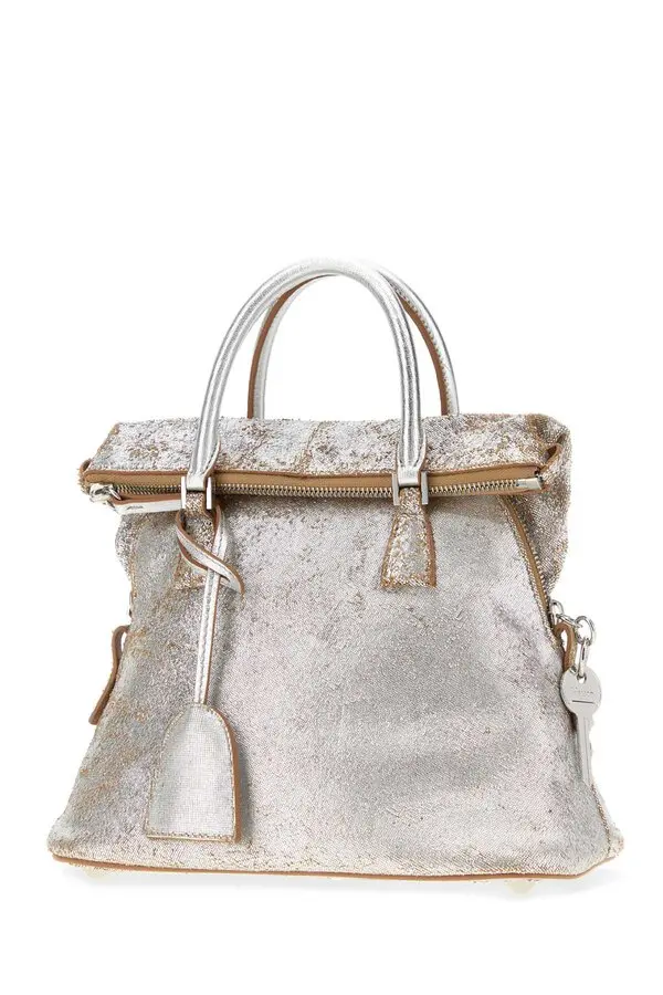 MAISON MARGIELA Leather Mini 5ac Handbag - Silver