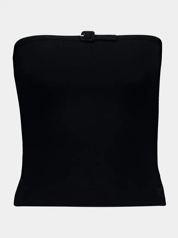 COURREGES Buckle Knit Bustier Top