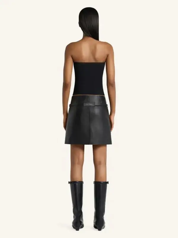 COURREGES Buckle Knit Bustier Top