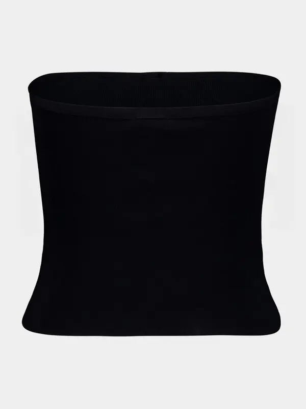 COURREGES Buckle Knit Bustier Top