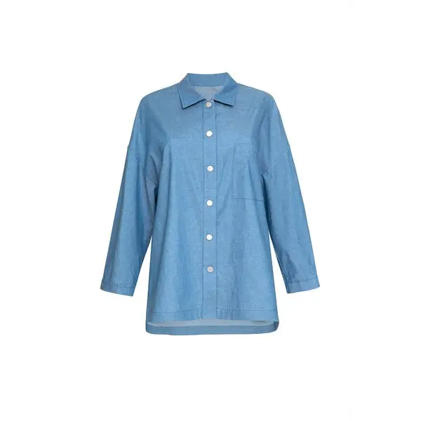 AUDREY VALLENS Oversize Shirt With Snaps