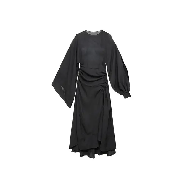 AUDREY VALLENS Miss Av Asymmetric Chiffon Dress