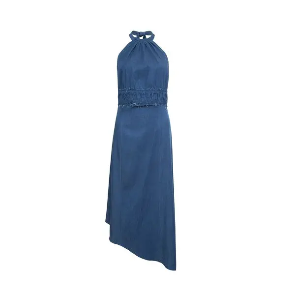 AUDREY VALLENS Denim Affair Asymmetric Dress
