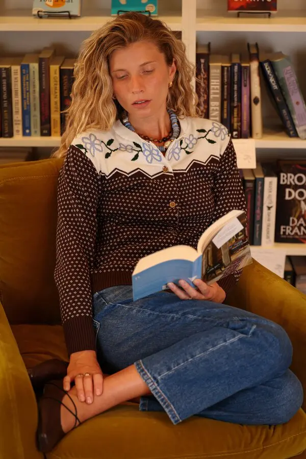 DUFFIELD LANE Floral Cardigan