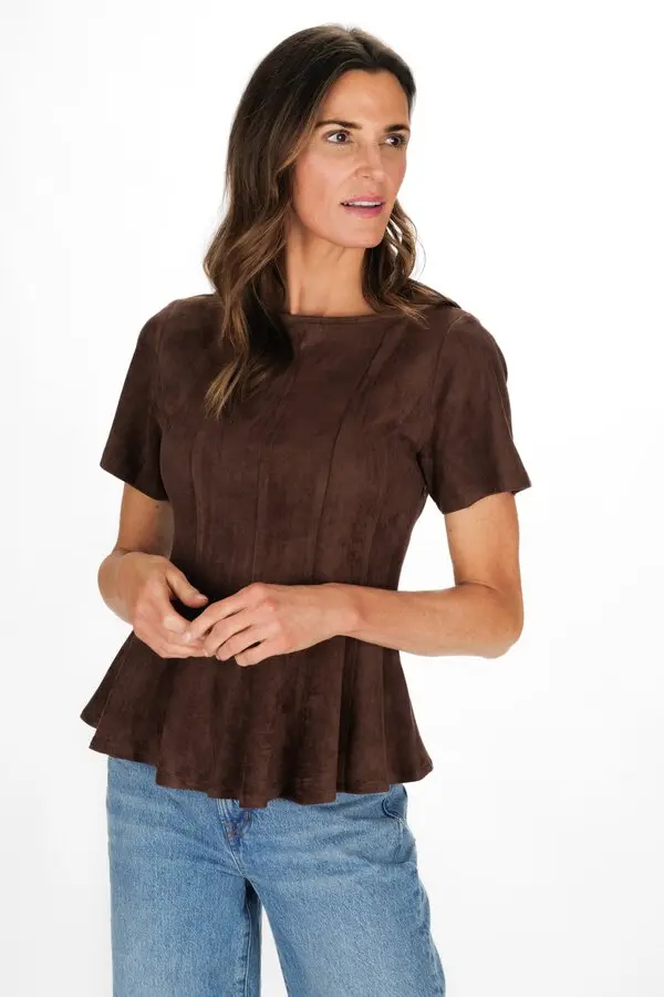 DUFFIELD LANE Tate Top - Chicory Suede