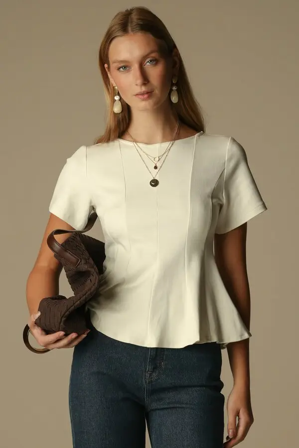 DUFFIELD LANE Tate Top - White Suede