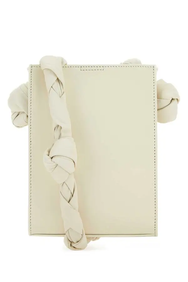 JIL SANDER Ivory Leather Tangle Shoulder Bag - White
