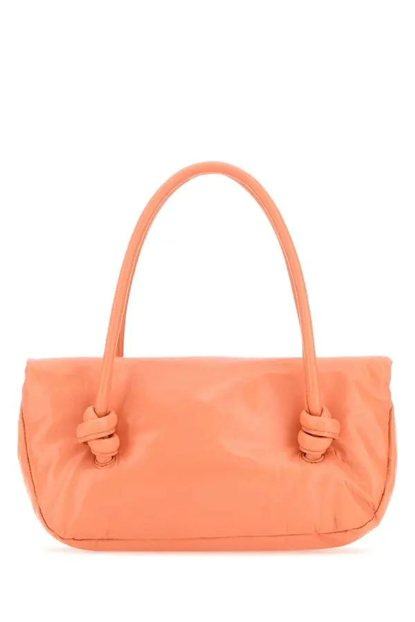 JIL SANDER Peach Leather Small Knot Handle Handbag