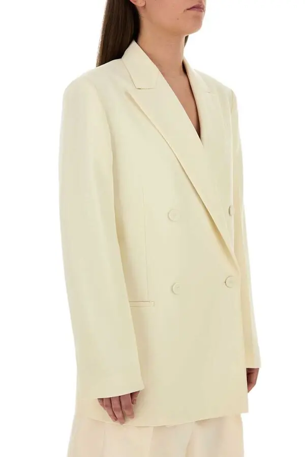 JIL SANDER Cream Wool Blazer