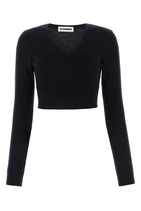 JIL SANDER Midnight Wool Sweater - Blue