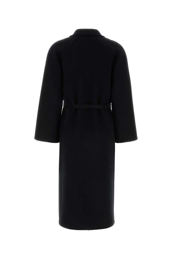 JIL SANDER Wool Coat - Black