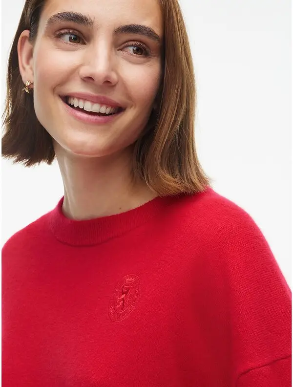 Tommy Hilfiger Embroidered Crest Logo Cashmere Sweater
