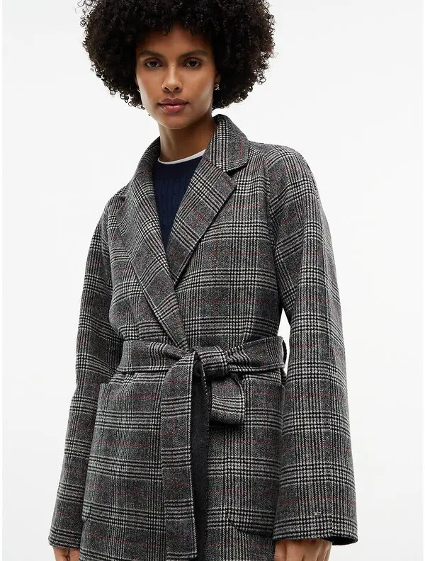 Tommy Hilfiger Glen Plaid Wool-blend Coat
