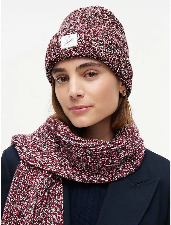 Tommy Hilfiger Script Monogram Patch Marled Beanie