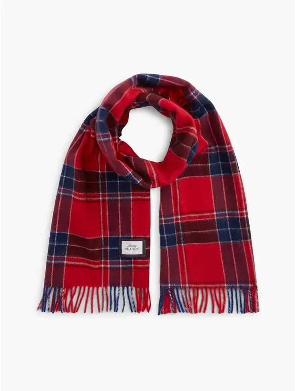 Tommy Hilfiger Plaid Wool Scarf