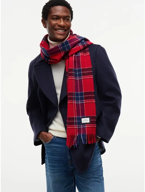 Tommy Hilfiger Plaid Wool Scarf
