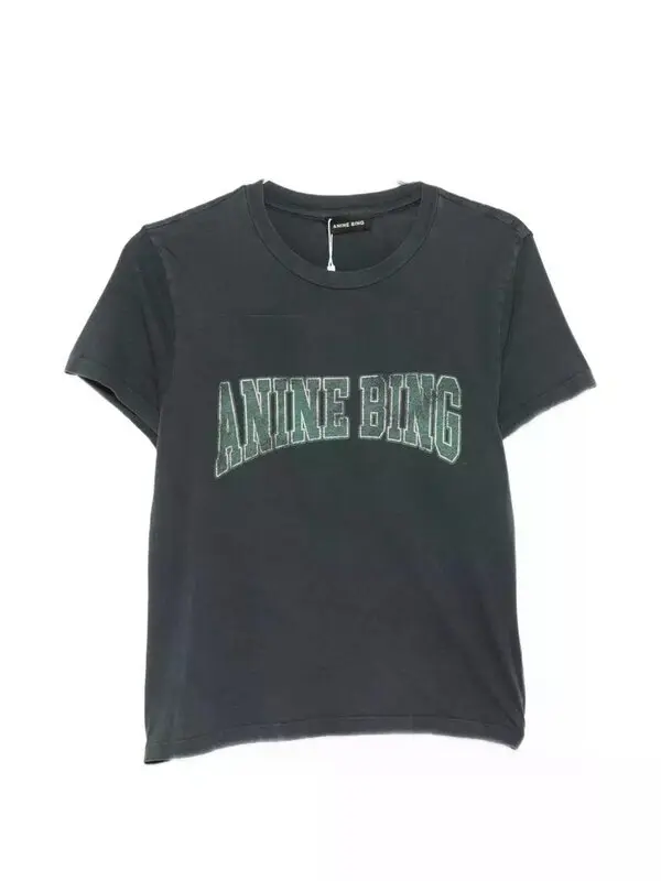 ANINE BING Shelley Logo-print Cotton T-shirt