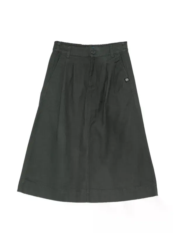 AGNES B. Cotton Twill Midi Skirt