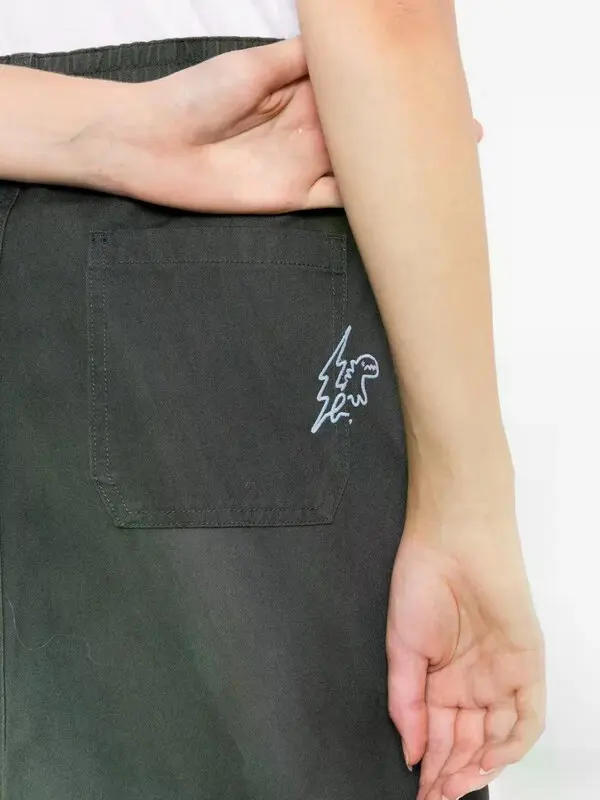 AGNES B. Cotton Twill Midi Skirt