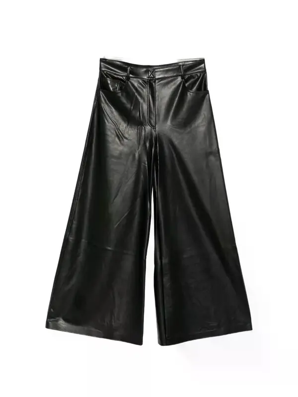 Norma Kamali Oversized Faux-leather Jeans