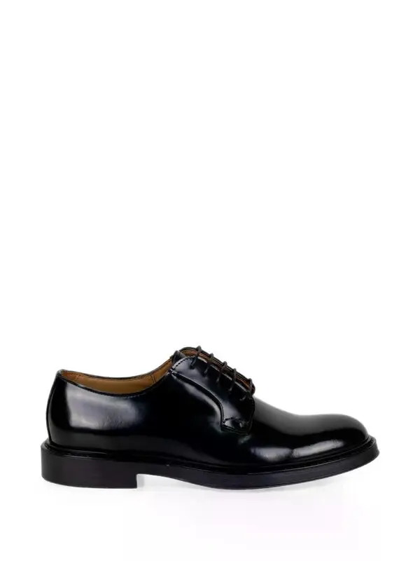 FRANCO FEDELE Polished Calf Leather Derby Shoes