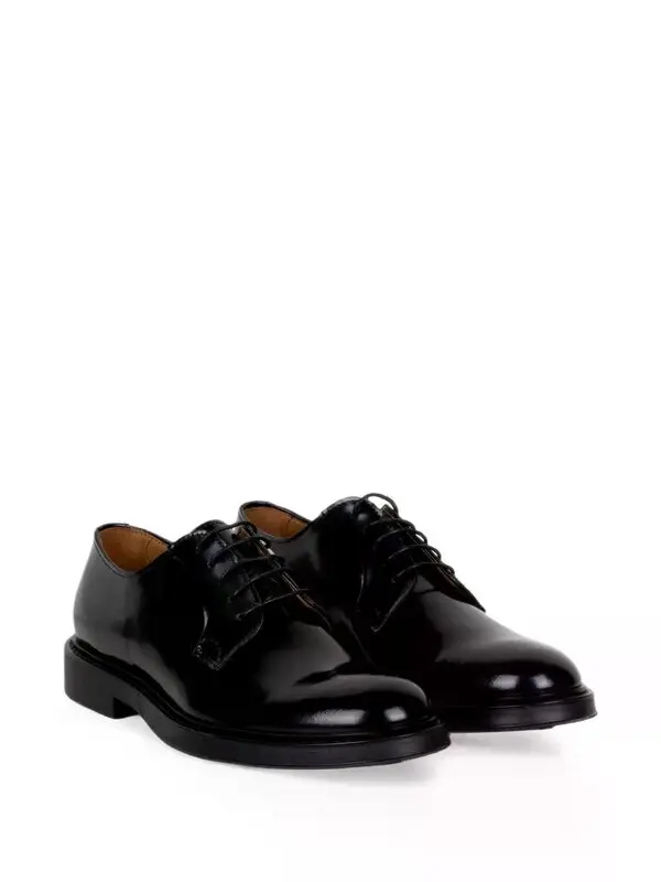 FRANCO FEDELE Polished Calf Leather Derby Shoes