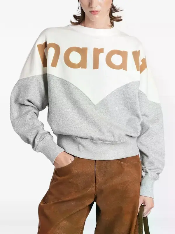 MARANT ETOILE Houston Logo-print Panelled Sweater