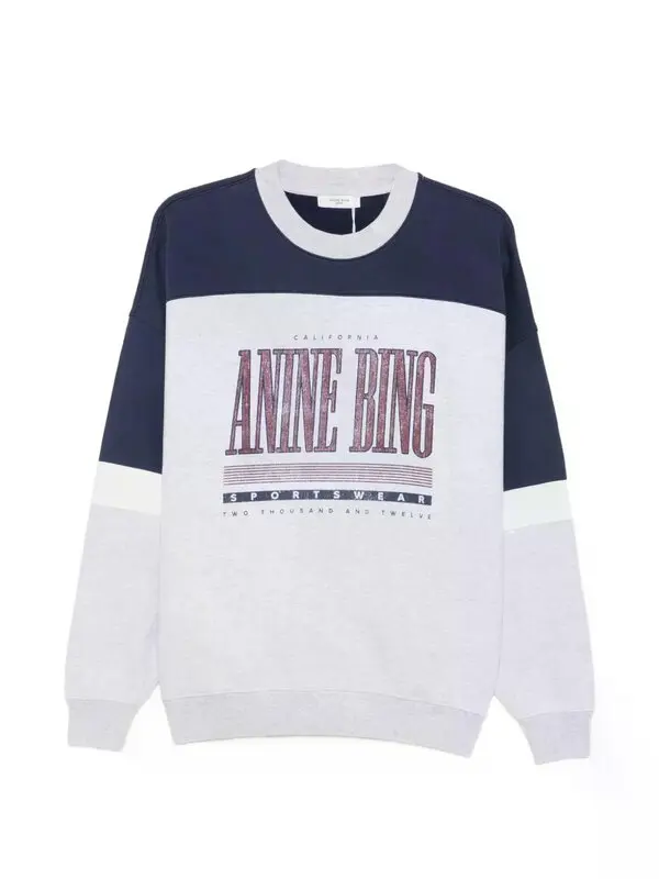 ANINE BING Miles Logo-print Panelled Sweatshirt