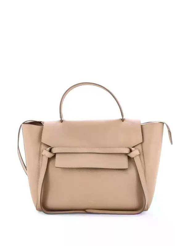 Celine Belt Bag Textured Leather Mini Shoulder Bag - Neutrals