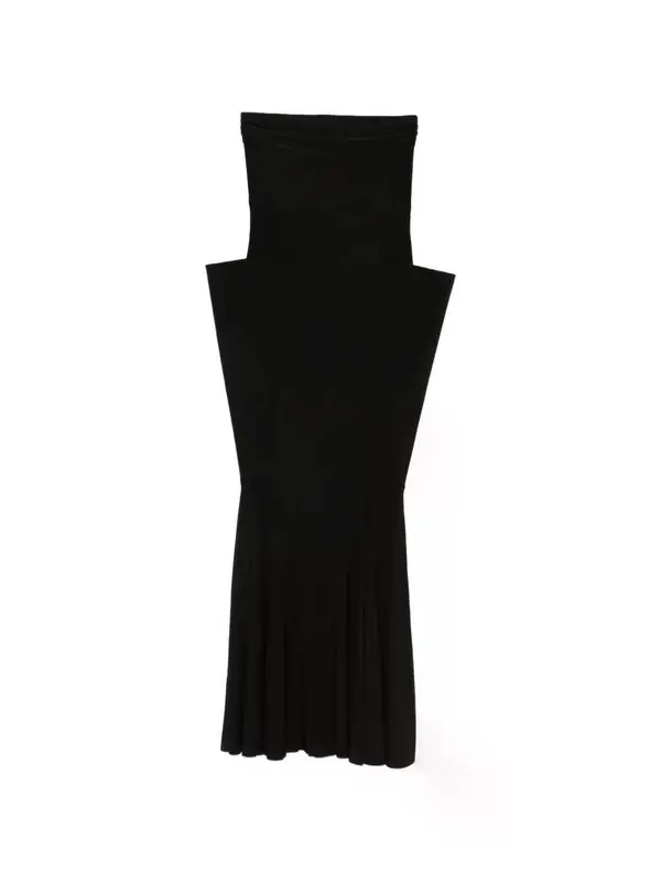 Norma Kamali Strapless Wing-detail Fishtail Gown